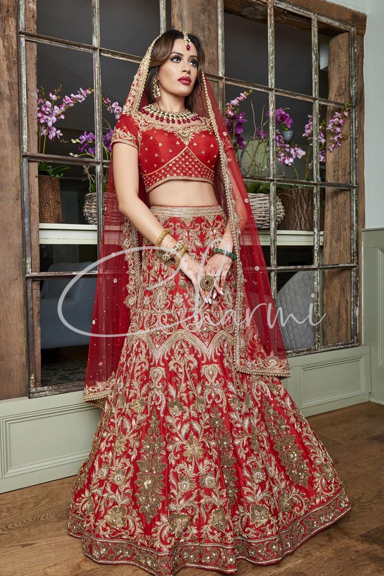 Red Bridal Lenghas - Charmi Creations