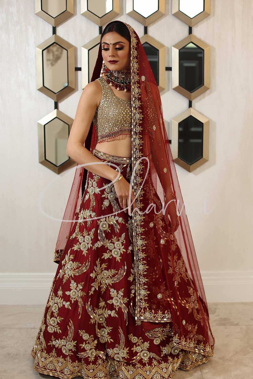 Red Bridal Lenghas - Charmi Creations